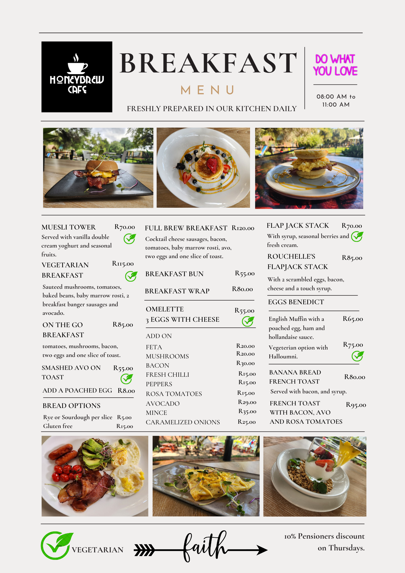 Menu – HoneyBrew Café